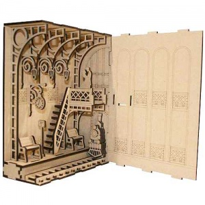 Railway Platform MDF Book Nook Kit